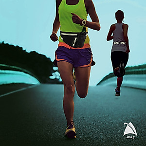 Athle Sport Running Fanny Pack with Water Bottle Holder - Adjustable Running Belt With Water Bottle Holder and Pouch - One Size Fits All Travel Fanny Pack - Fit all phones - Black