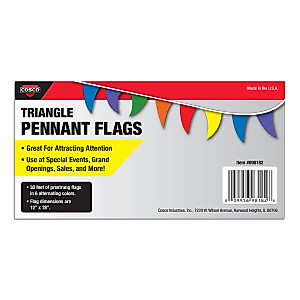 Cosco® Flag Pennant Banner, 30 feet, Assorted Colors (098182)