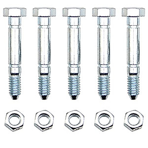 HAKATOP 5 PK 51001500 5/16" Shear Bolts & Nuts Replacement for Ariens 51001500 510015 Shear Bolts John Deere AM136890 Snowlower Shear Pins