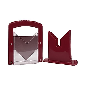 Bagel Slicer, Perfect for Bagels,Bagel Cutter Stainless Steel Red