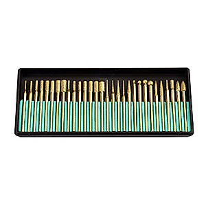 SE 30-Piece Set of Titanium-Coated Diamond Burrs, Grits 120-150 - 82331TF