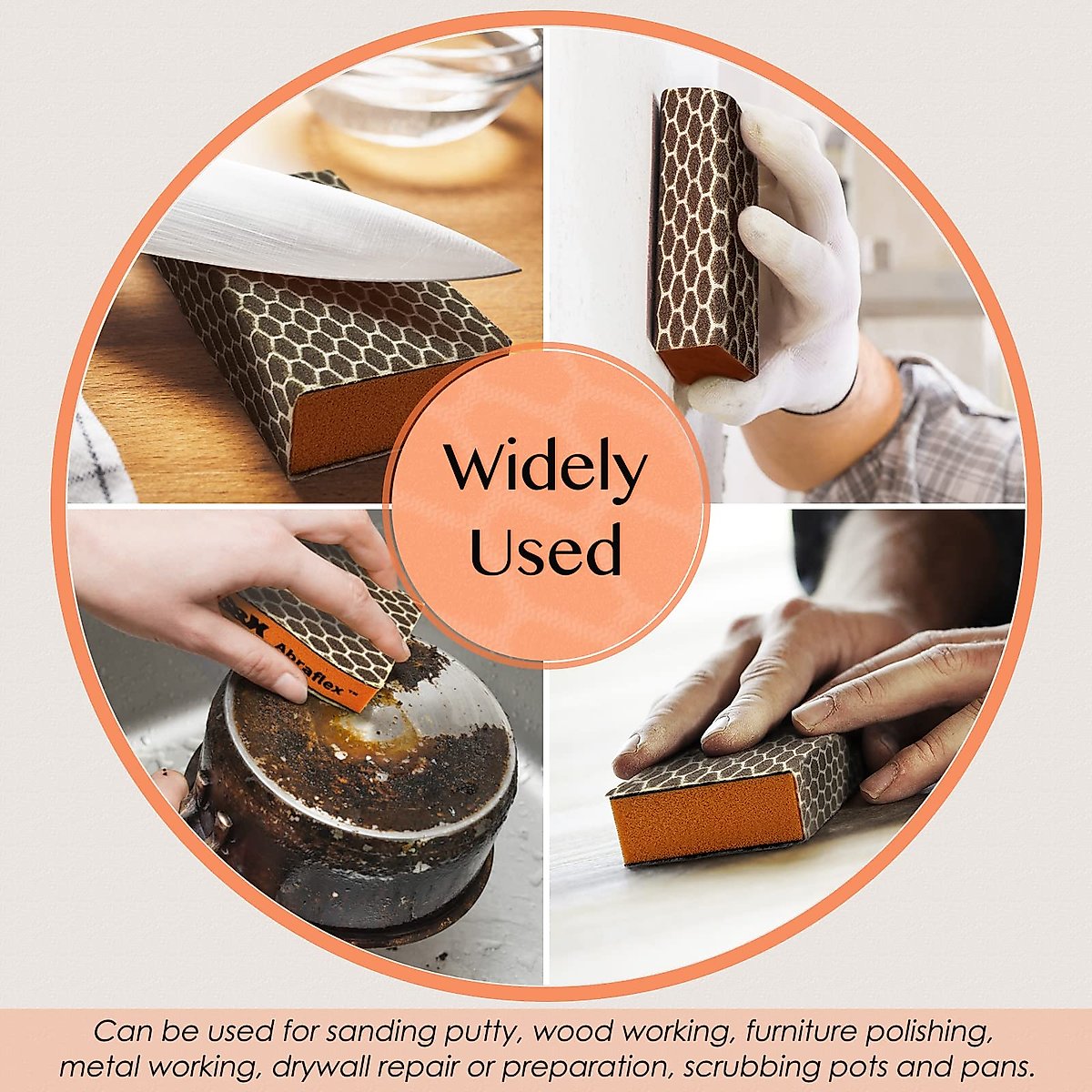 S&X Sanding Sponge Set 20-Pack of Hook and Loop Sandpaper Interchangeable 8 Assorted Grits - Wet and Dry, Anti-Clogging, Durable (20)