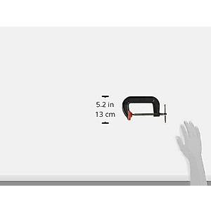 BESSEY DHCC-4, 4 In. Double Headed C-Clamp,red/black