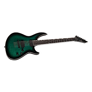 ESP 6 String LTD Deluxe H3-1000FR Electric Guitar, See Thru Black Sunburst, Right, (LH31000FRFMSTBLKSB)