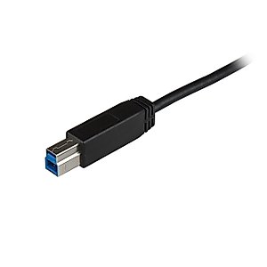 StarTech.com USB C to USB B Printer Cable - 1m / 3 ft - Superspeed - USB 3.1 - 10Gbps - USB C Printer Cable - USB Type C to Type B (USB31CB1M) , Black