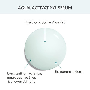 ROVECTIN Aqua Activating Serum - Anti-Aging Facial Serum with Vitamin E, Niacinamide, Hyaluronic Acid | Uneven Skin Tone, Anti-Wrinkle, Intensely Moisturizing | Vegan, Korean Skincare (1.2 fl.oz)