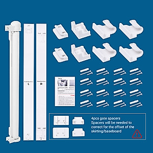 Retractable Baby Gate, Momcozy Mesh Safety Gate for Babies and Pets, Extra Wide Safety Baby Gate 33.7" Tall, Extends to 55" Wide, Pet Dog Gate for doorways, Stairs, Hallways, Indoor/Outdoor (White)