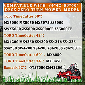KOOTANS Lawn Mower Spindle Replace for Toro Exmark Oz-line, Toro SS4235 SS5000 SS4200 and Timecutter 5060, Part Numbers 117-7267, 117-7439, Replacement Mower Deck 34" 42" 50" 60" Spindle Assembly