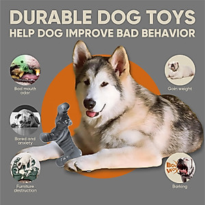 LEGEND SANDY Indestructible Dog Toys for Aggressive Chewers Large Breeds, Tough Nylon Dog Chew Toys for Large Dogs, Durable Dog Bone Toys for Medium/Large Breeds, Safe Bacon Flavor