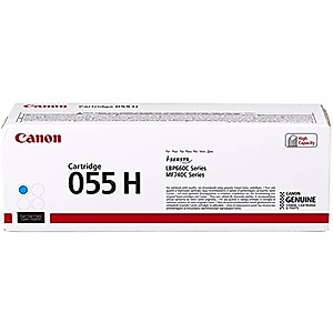 Canon CRG 055 High Yield Capacity Toner Cartridge for MF745, 743, 741, Bundle with Black 7600 Pages Yield/Cyan, 5900 Pages Yield/Magenta, 5900 Pages Yield/Yellow, 5900 Pages Yield