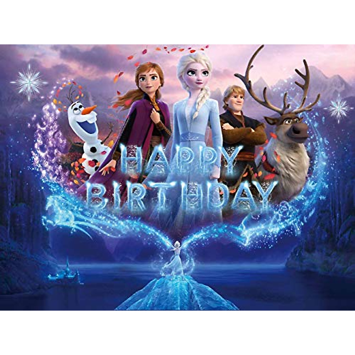 Frozen Backdrop 1st Birthday Backdrop Baby Shower for Girl Elsa Princess Party Supplies Banner Background Photography Ice Castle