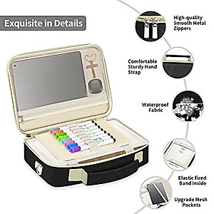 KWANITHINK Large Bible Covers for Women, Girls Bible Cover, Womens Bible Case Bible Bag Large Size, Bible Book Carrier, Bible Cover with Shoulder Strap, Carrying Church Book Case with Pockets (Black)