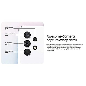 Samsung Galaxy A32 5G (64GB, 4GB) 6.5" 90Hz Display, 48MP Quad Camera, All Day Battery, GSM (Only for T-Mobile, Sprint, Ultra) 4G LTE A326U (Awesome Black) Renewed