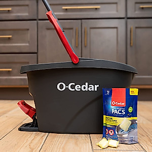 O-Cedar System Easy Wring Spin Mop & Bucket with 3 Extra Refills with Citrus Pac (Variety Pack)