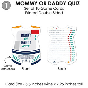 Big Dot of Happiness Blast Off to Outer Space - 4 Rocket Ship Baby Shower Games - 10 Cards Each - Gamerific Bundle