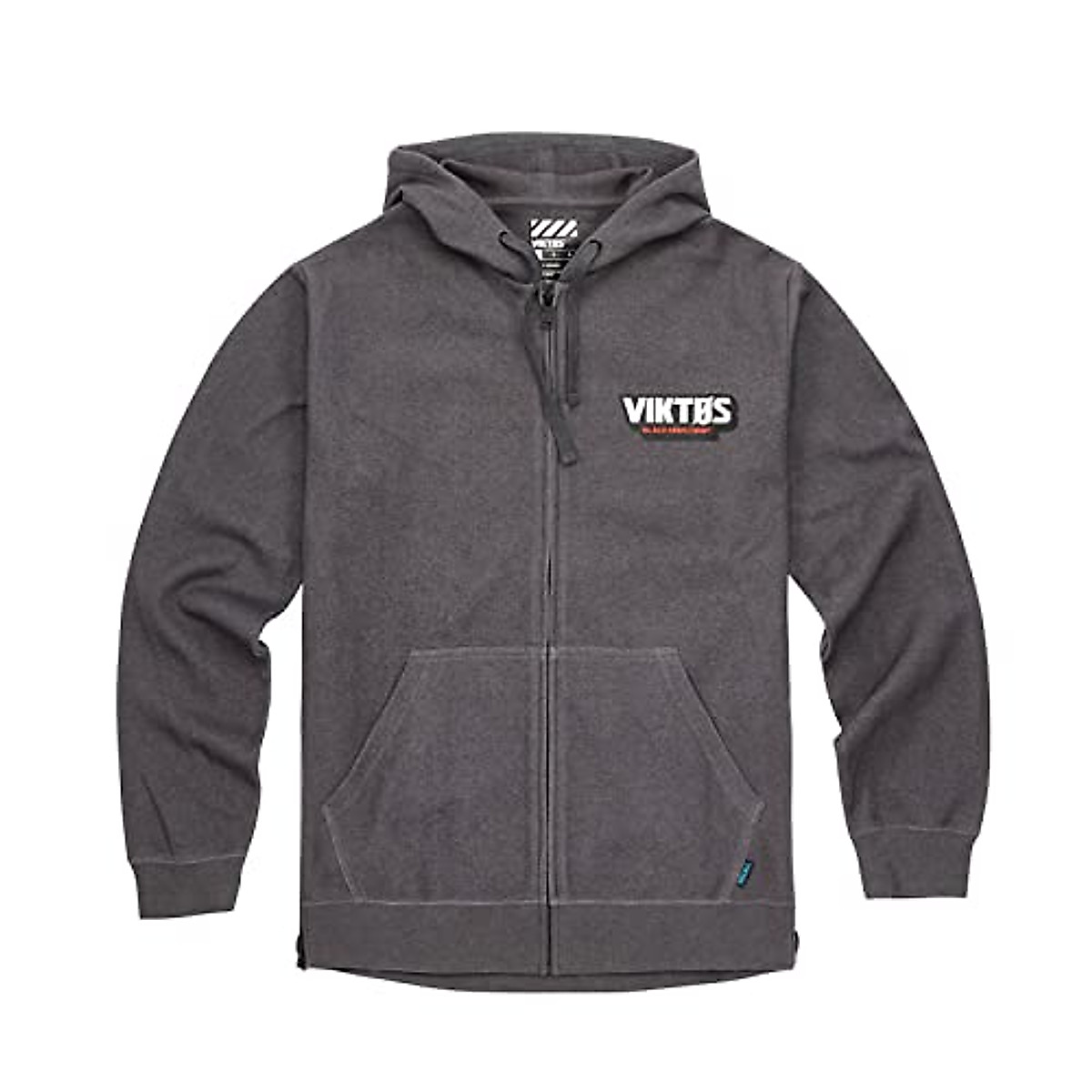 VIKTOS Gunvent Stickup Hoodie, Dark Grey Heather, Size: X-Large