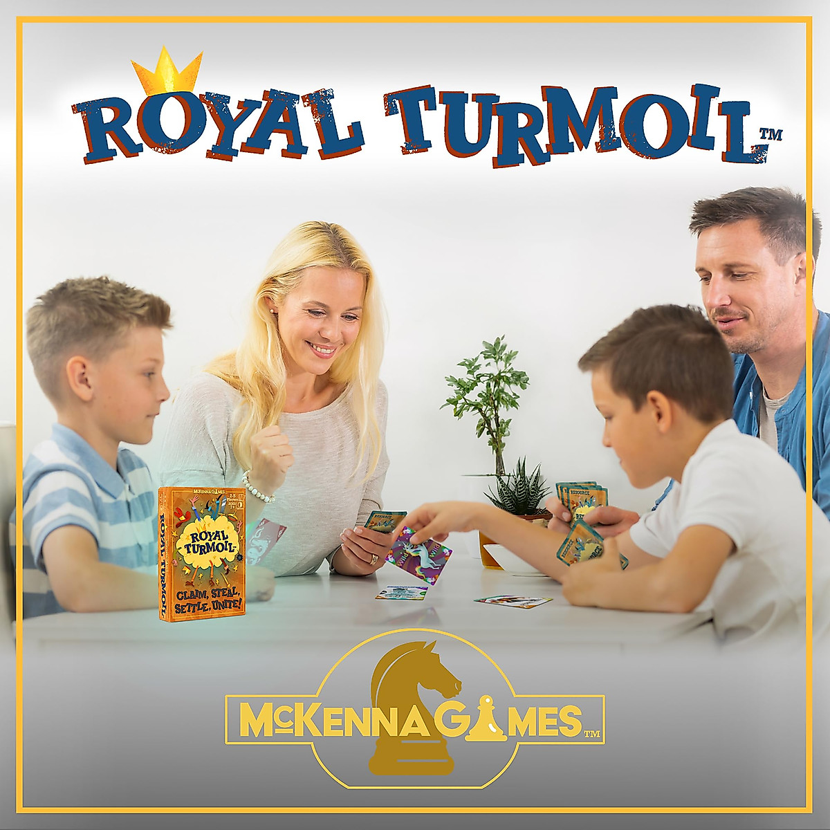 McKenna Games Royal Turmoil – New Wildly Fun Card Game for Kids 8-12, for Kids and Adults, Family Game and Learning Game for Family Night with Fast Setup and Fun Play