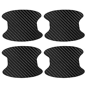 kingsea 4PCS Car Door Handle Scratch Protector,TPU 3D Carbon Fiber Texture Car Door Handle Paint Scratch Protector Sticker Universal (Style 7)