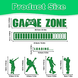 Gamer Wall Decals Stickers Glow in The Dark Gaming Zone Wall Decal Game Zone Wall Decals for Girls Boys Kids Playroom Bedroom Decor
