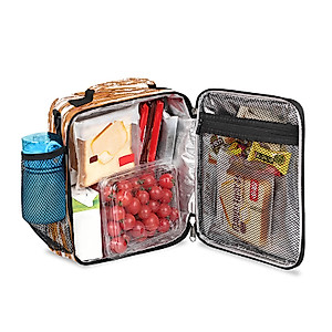 Kids Lunch Box, Corgi Dog Pattern Insulated Lunch Bag Tote for Girls Boys, Freezable Cooler Bag with Shoulder Strap, Waterproof Meal Prep Lunch Container for School/Travel/Picnic