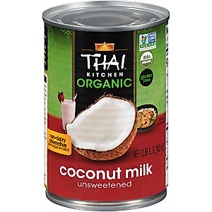 Thai Kitchen Organic Unsweetened Coconut Milk, 13.66 fl oz (Pack of 12)