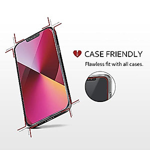 iCarez Tempered Glass Screen Protector for iPhone 14 Plus iPhone 13 Pro Max 6.7 Inches 2021 [3-Pack] Tray Installation Case Friendly Easy Apply