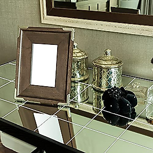 Zonon Flexible Mirror Sheets Self Adhesive Non Glass Mirror Tiles Mirror Stickers for Home Wall Decor (10 Pieces, 12 x 12 Inches)