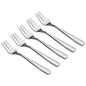 HOMMP 16 Pieces Stainless Steel 3-tine Dessert Fork, Cake Fruit Fork Set