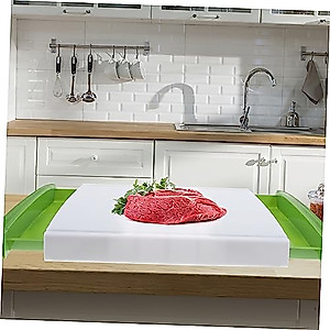 HAKIDZEL Double Drawer Cutting Board Plastic Cutting Board Plastic Containers Desktop Drawers Kitchen Supply Household Kitchen Board Daily Cut Board Accessories Non-slip Drawers Plastic