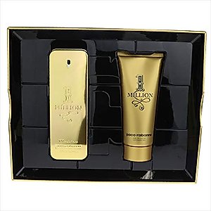 Paco Rabanne One Million For Men 2 Piece Set Tin Box (3.4 Oz Eau De Toilette Spray + 3.4 Oz Shower Gel)