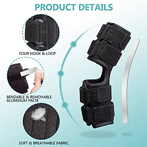 fibee Elbow Brace for Ulnar Nerve Entrapment,Cubital Tunnel Brace for Sleeping,Adjustable Elbow Immobilizer for Tendonitis,Arthritis and Pain Relief,Elbow Stabilizer Brace for Men and Women(L/XL)