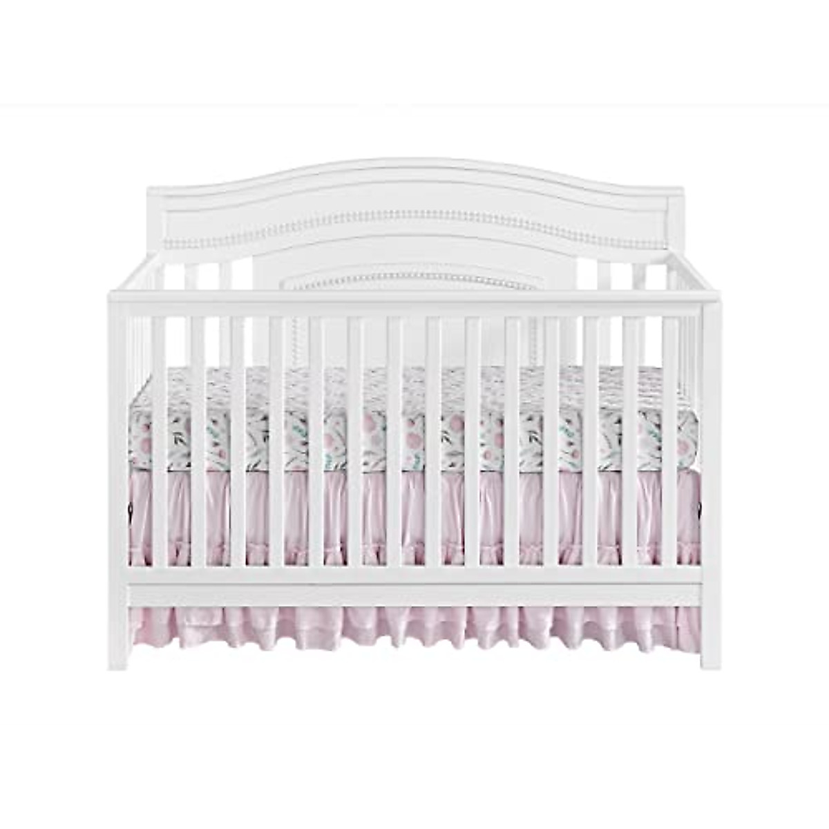 Oxford Baby Briella 4-in-1 Convertible Crib, White, GreenGuard Gold Certified