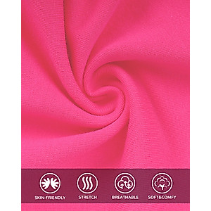 BOOPH Girls Bike Shorts Kids Cartwheel Shorts Biker Dance Shorts for Toddler Girl 3 Pack 5-6T Black Navy Rose Red