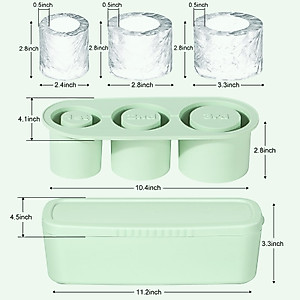 Ice Cube Tray for Stanley Cup, Silicone Ice Cube Maker With Lid for 30-40 oz Tumbler, for Chilling Whiskey, Cocktails, Drinks, Coffee, Easy Fill and Release Ice Maker, BPA Free