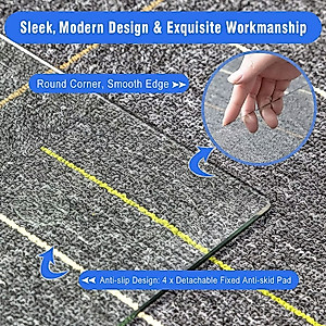 Natsukage Glass Chair Mat, 36" x 48" x 1/4" Thick Tempered Glass Office Chair Mat for Carpet or Hardwood Floor - Effortless Rolling, Easy to Clean, Best for Your Home or Office Floor