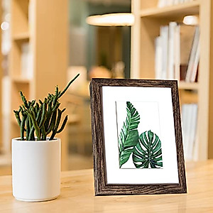 SESEAT 8x10 Picture Frames Rustic Brown Wall Mounting or Tabletop Display, 6PCS