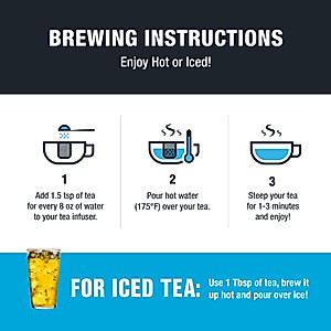 Tiesta Tea - Chinese Jasmine | Loose Leaf | Classic Jasmine Green Tea | Premium Blend | Medium Caffeinated Green Blend | Make Hot or Iced & Brews Up to 25 Cups | 1.8 Ounce Resealable Pouch