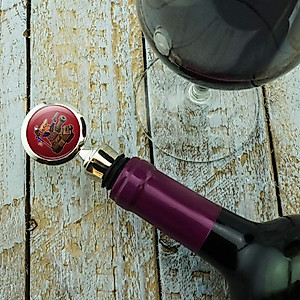 Patriotic Pixel Trump in Tank with American Eagle Flag Wine Bottle Stopper