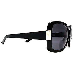 SAMBA SHADES BiFocal Sun Readers Fashion Reading Sunglasses for Women Jackie O French Riviera SunReaders Style in Black +2.50