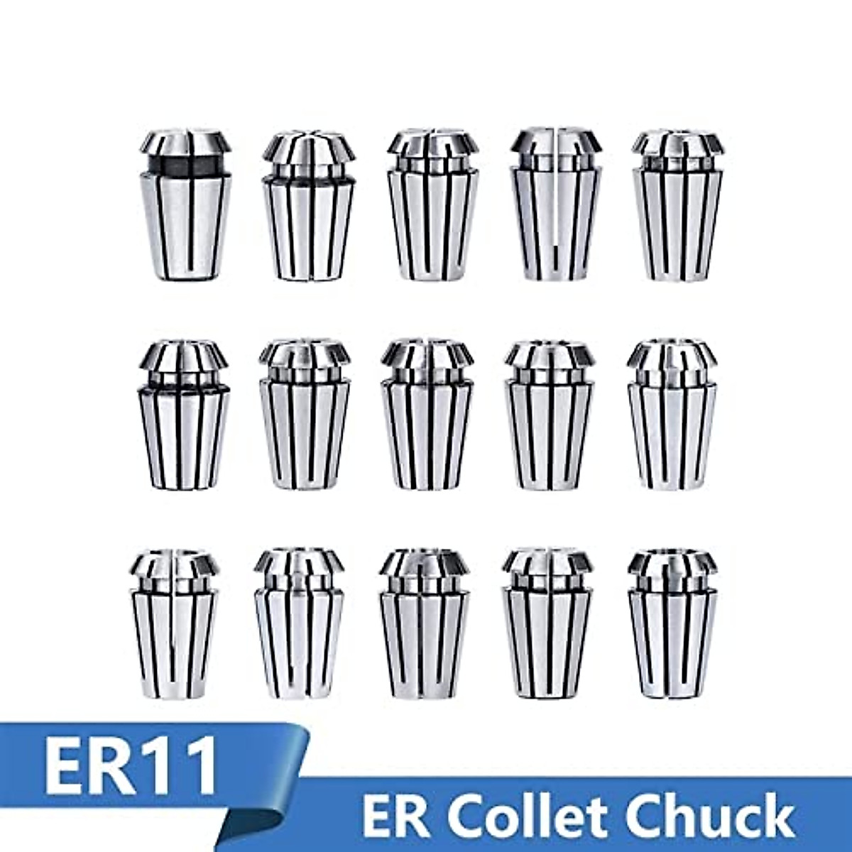GRUNI ER11 Collet Chuck 1-7mm 1/4 1/8 AA 0.008mm High Accuracy ER Spring Collet for Bit Milling Clamping Holder 1Pcs (Size : ER11 1.5m)