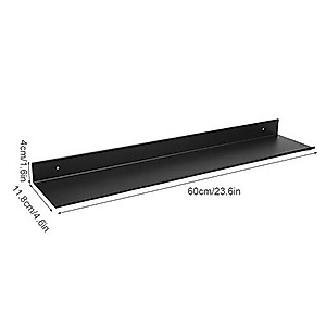 EBTOOLS Wall Shelves, Space Aluminum Wall Shelves, Floating Shelves for Decorations for Alarm Clocks, Plants, Speakers, Books, Wall Mount(60 cm)