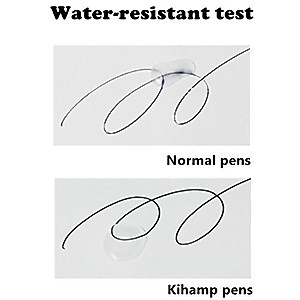 Kihamp Pens,Black lnk Pens Kits,0.7mm Gel Pens,Office Pen, Black,12-Count (Fine Point, Silver)