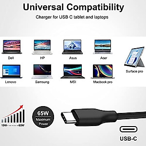 FLGAN USB-c pd car Charger for Dell 65 Watt Auto Air Adapter Dell Latitude 5420 5520 5430 7320 5430 5320 7420 7520 7400 9420 9520 Inspiron 14 7490 P137G HA65NM170