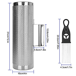12" x 4" Metal Guiro Instrument with Scraper, Stainless Steel Guiro Shaker, Shaker Musical Instruments, 12" 4" Latin Percussion Instrument Musical Training Tool
