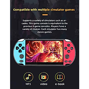 HLF 5.1-inch screen hd casual handheld game console with built-in 11000 vodeo games portable game retro nostalgic mp3 mp4 AV-out to TV game can be saved/added/deleted
