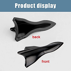 cueclue 10 PCS Car Shark Fin Auto Antenna Kit, Rear Bumper Canards Splitter, Auto Universal Stick-on Spoiler Roof Air Vortex Decorative Aerial (Black #101)