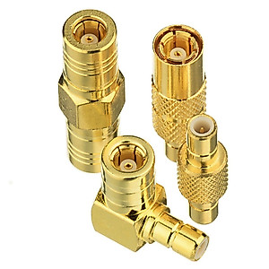 Eightwood SMB to SMB Adapter Conversion Kit 4pack, SMB Male/Female to Male/Female Adapter for Satellite Sirius XM Radio Antenna