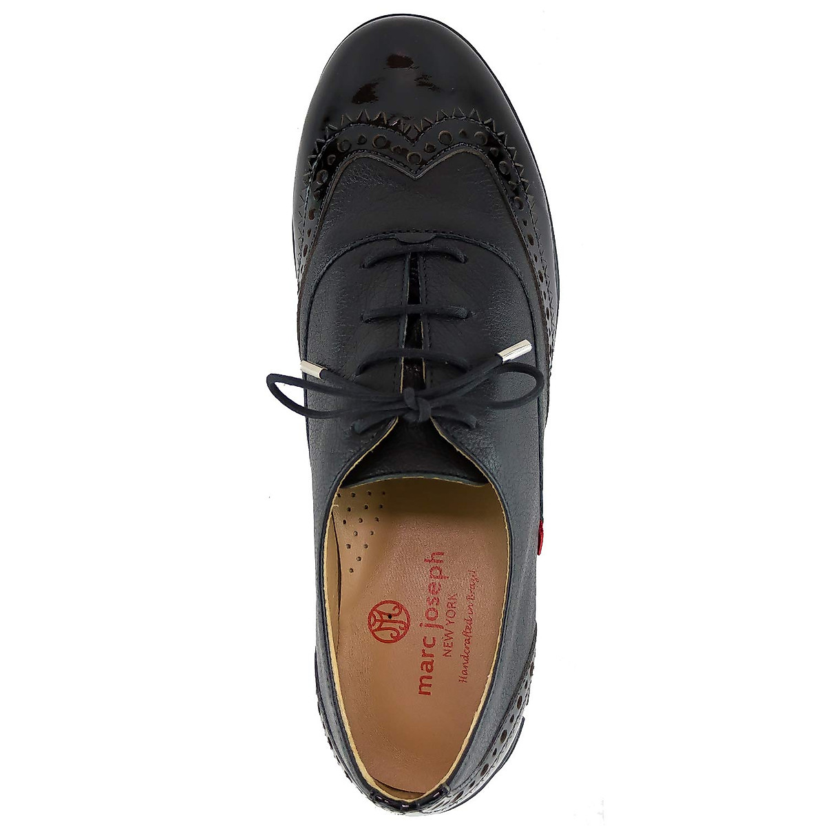 Womens Casual Comfortable Genuine Leather Lightweight Performance Spikeless Breathable Waterproof Cushion Support Laceup Golf Shoe Black Soft Patent 7.5