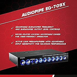 Audiopipe EQ-709X 7-Band Graphic In-Dash Equalizer
