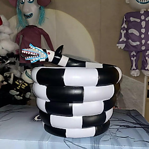 YruYptpaln Beetle juice Sandworm Popcorn Bucket 2024, Scary Halloween Popcorn Bowl, Popcorn Buckets Reusable for Halloween Party Decoration